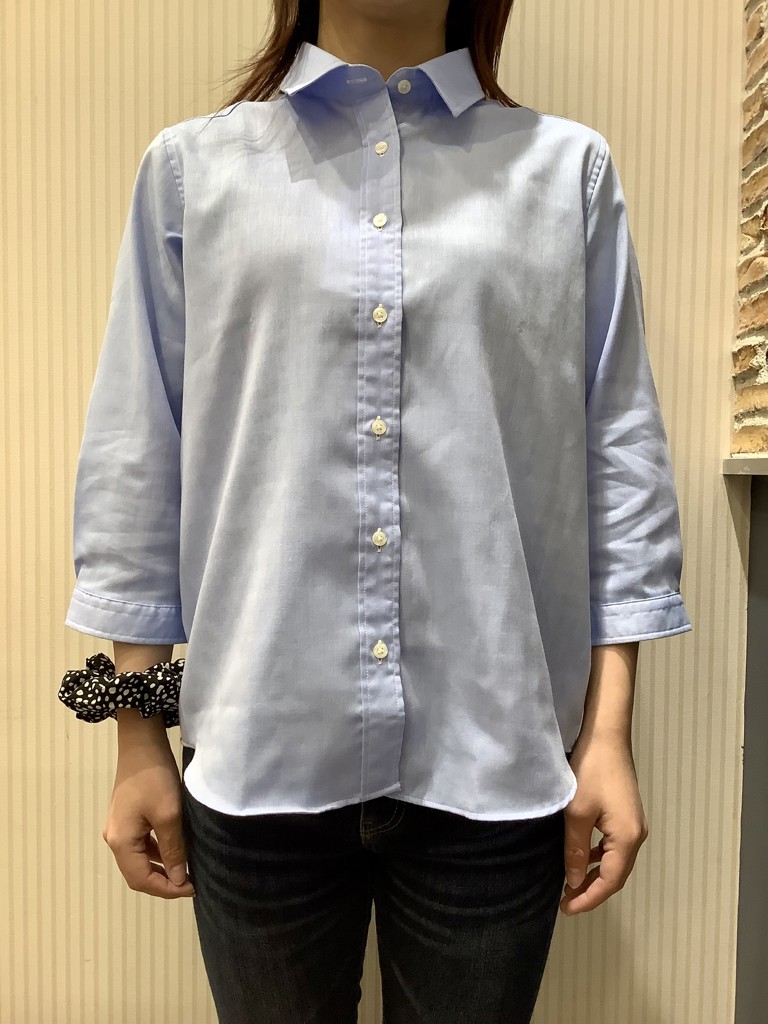 Pitta Re:)】 カジュアルシャツ Wガーゼ レギュラー 七分袖 Pitta Re:)】 カジュアルシャツ Wガーゼ レギュラー 七分袖